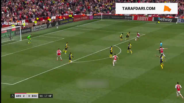 گل دکلان رایس به بورنموث (آرسنال 3-0 بورنموث) | طرفداری